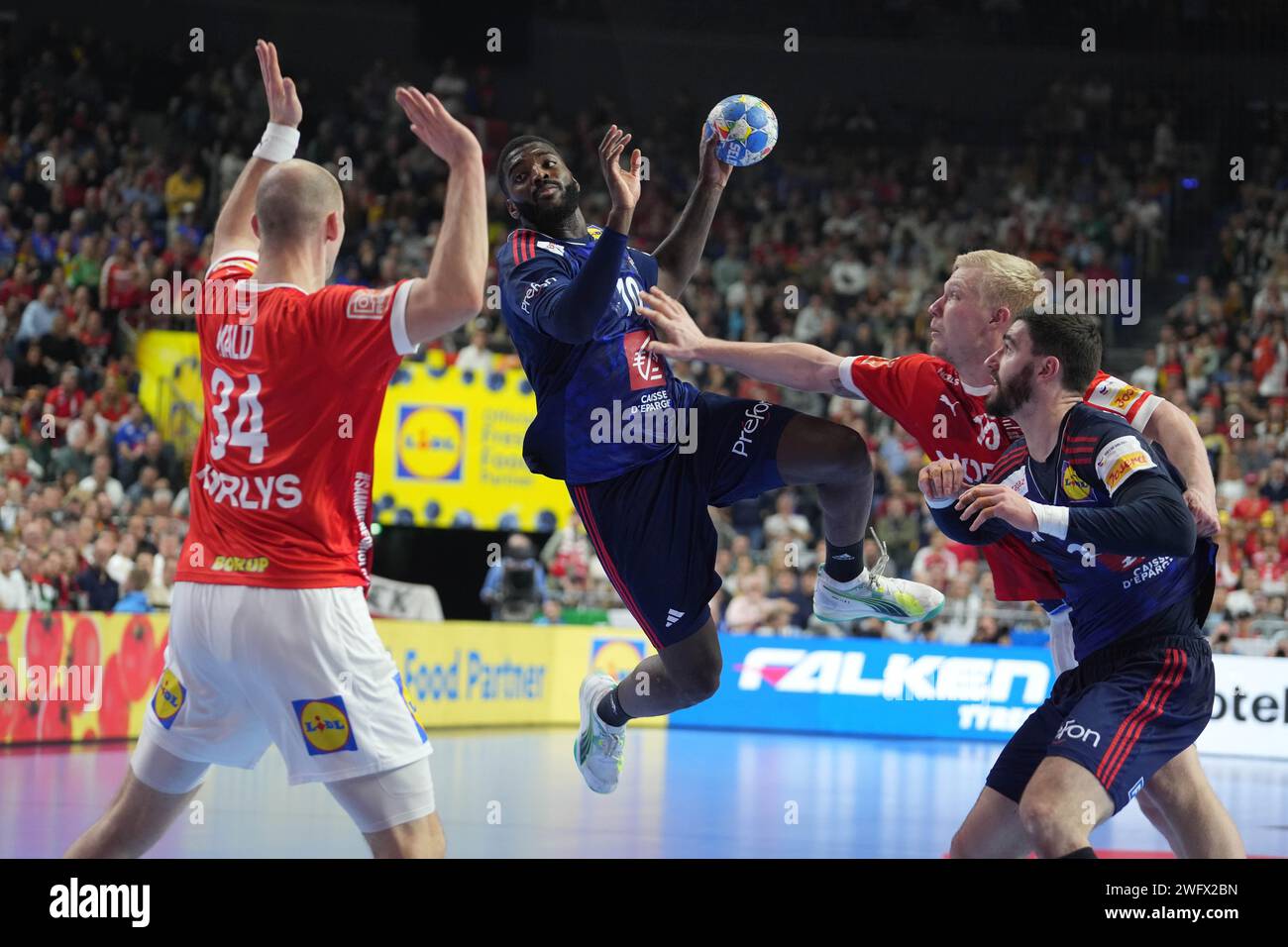 during the Men's EHF Euro 2024, Final handball match between France and ...