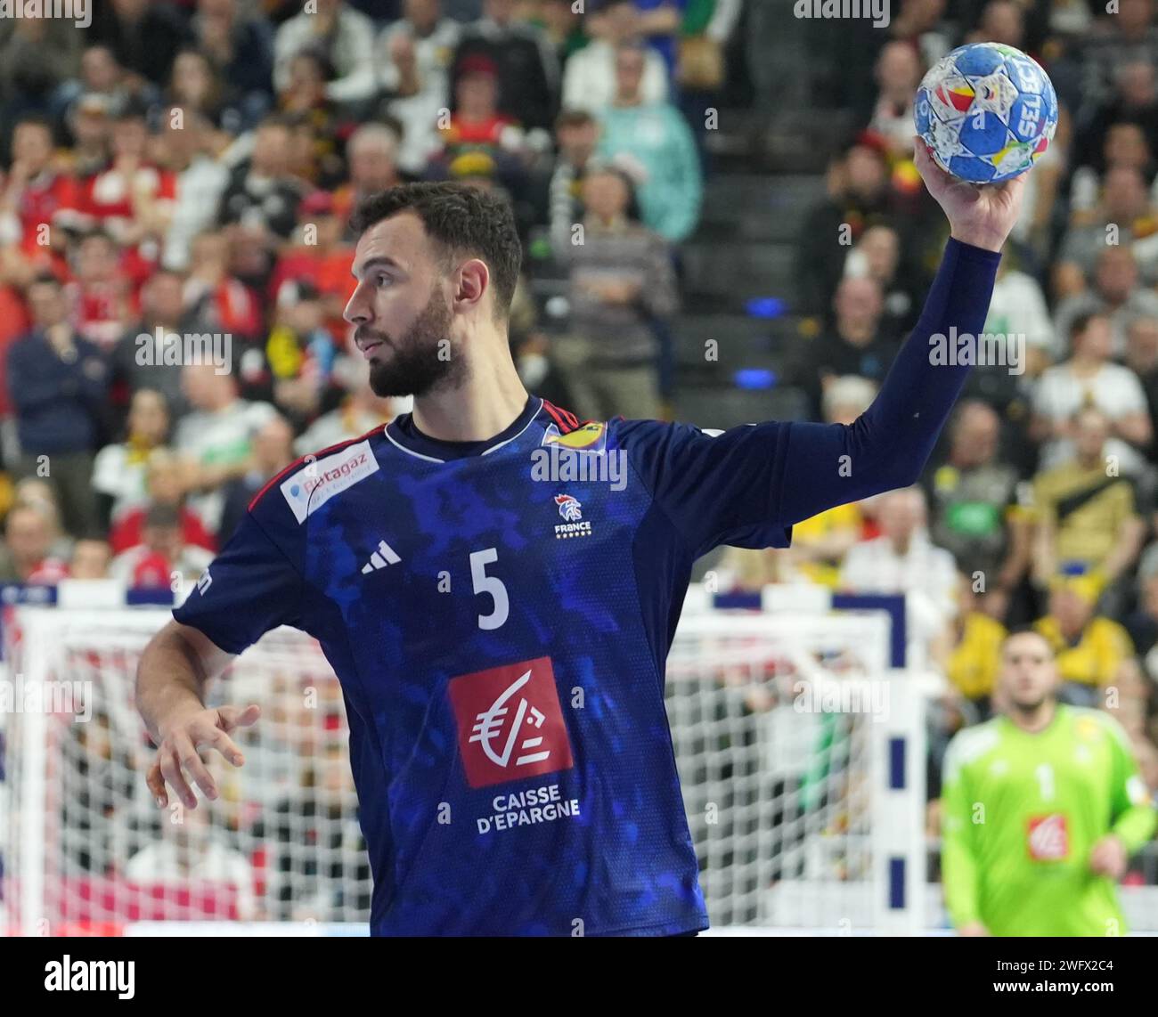 during the Men's EHF Euro 2024, Final handball match between France and ...