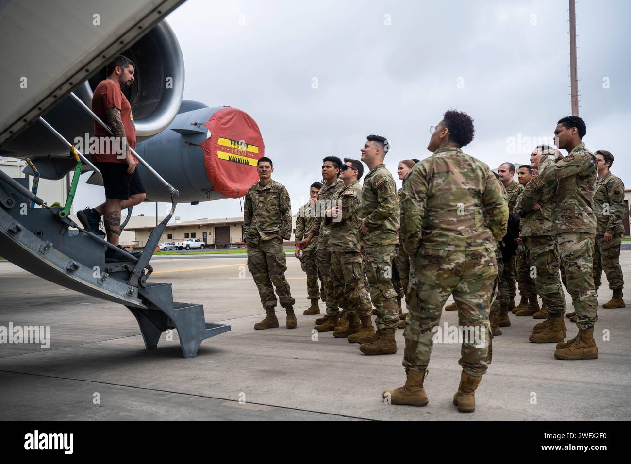Airmen attending the First Term Enlisted Course learn about the airlift ...