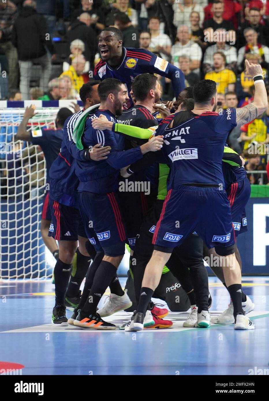 during the Men's EHF Euro 2024, Final handball match between France and ...
