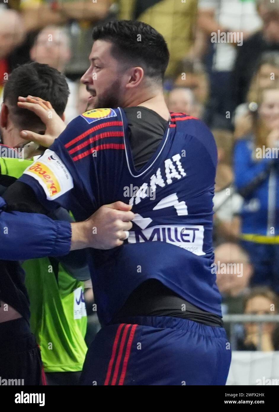 during the Men's EHF Euro 2024, Final handball match between France and ...