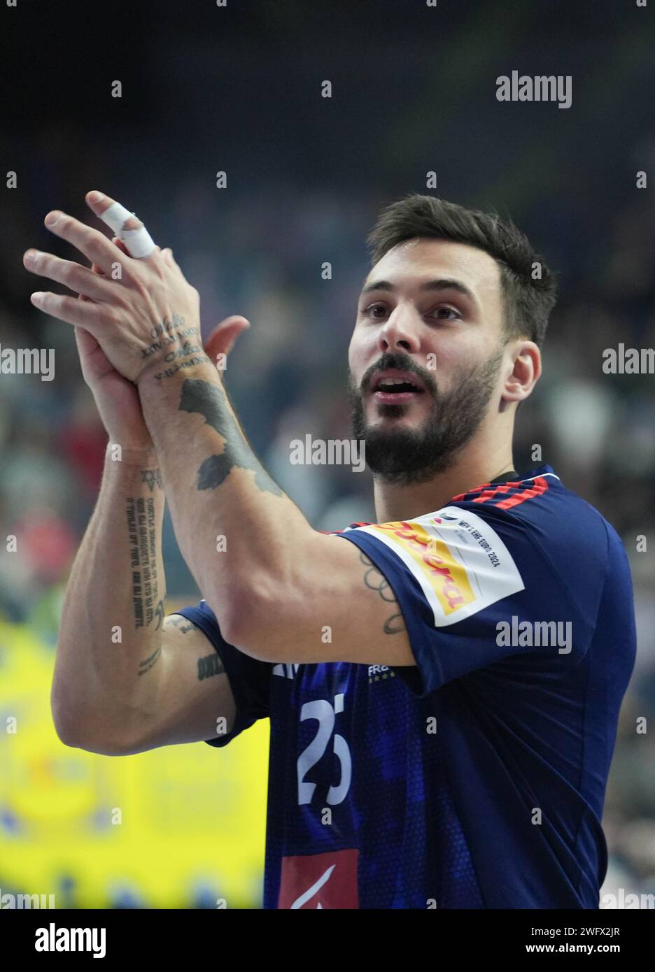 during the Men's EHF Euro 2024, Final handball match between France and ...