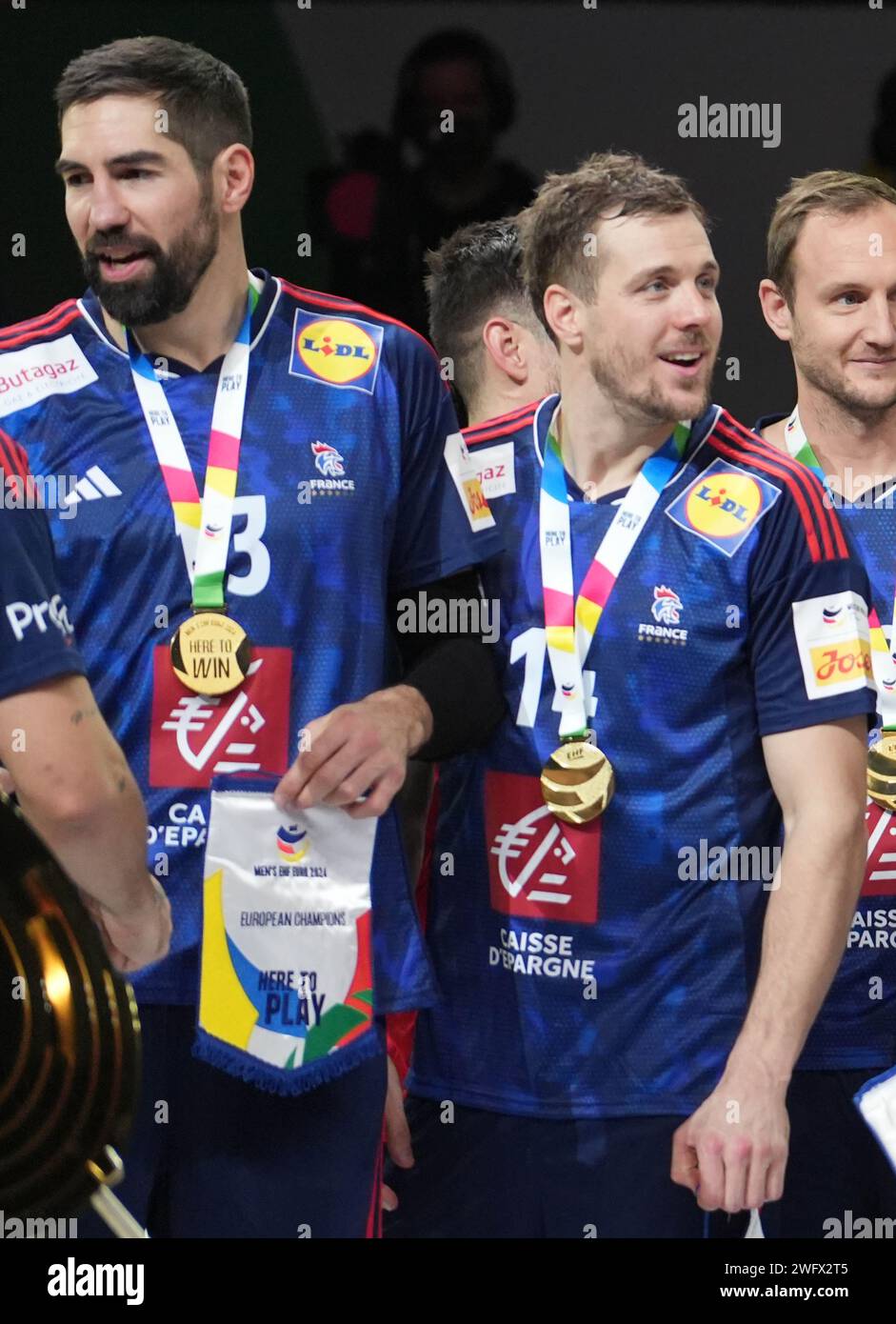 during the Men's EHF Euro 2024, Final handball match between France and ...