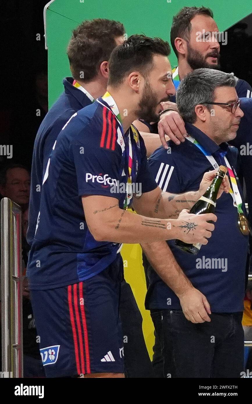 during the Men's EHF Euro 2024, Final handball match between France and ...