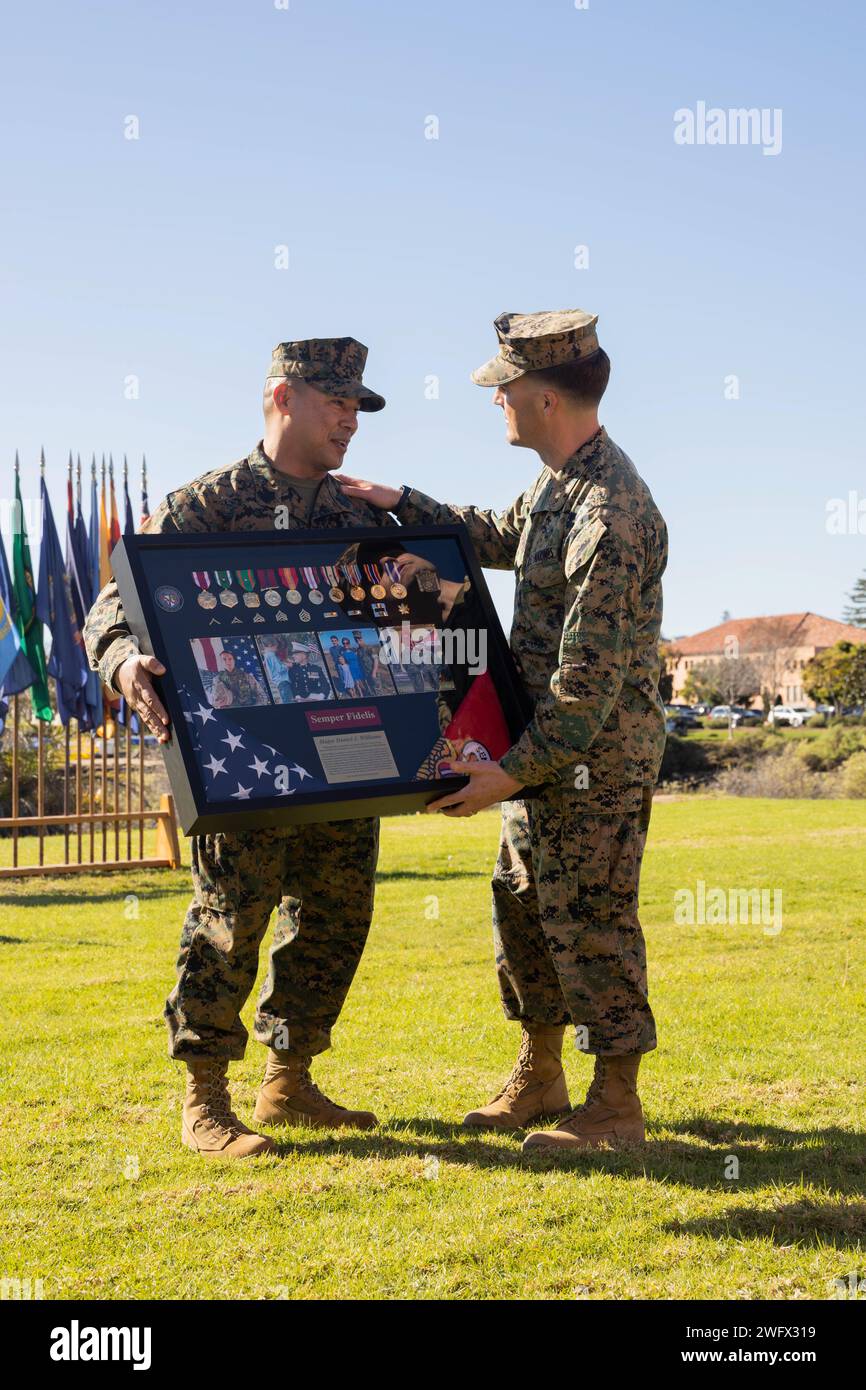 U.S. Marine Corps Sgt. Maj. Carlos R. Aguilera, sergeant major of ...