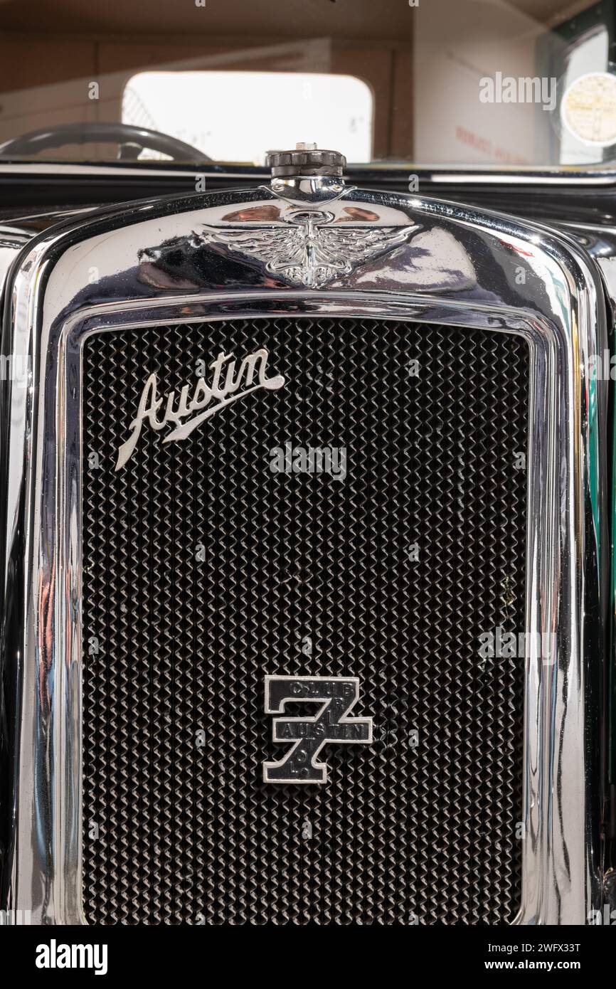 Sparkford.Somerset.United Kingdom.January 7th 2024.A 1934 Austin 7 ...