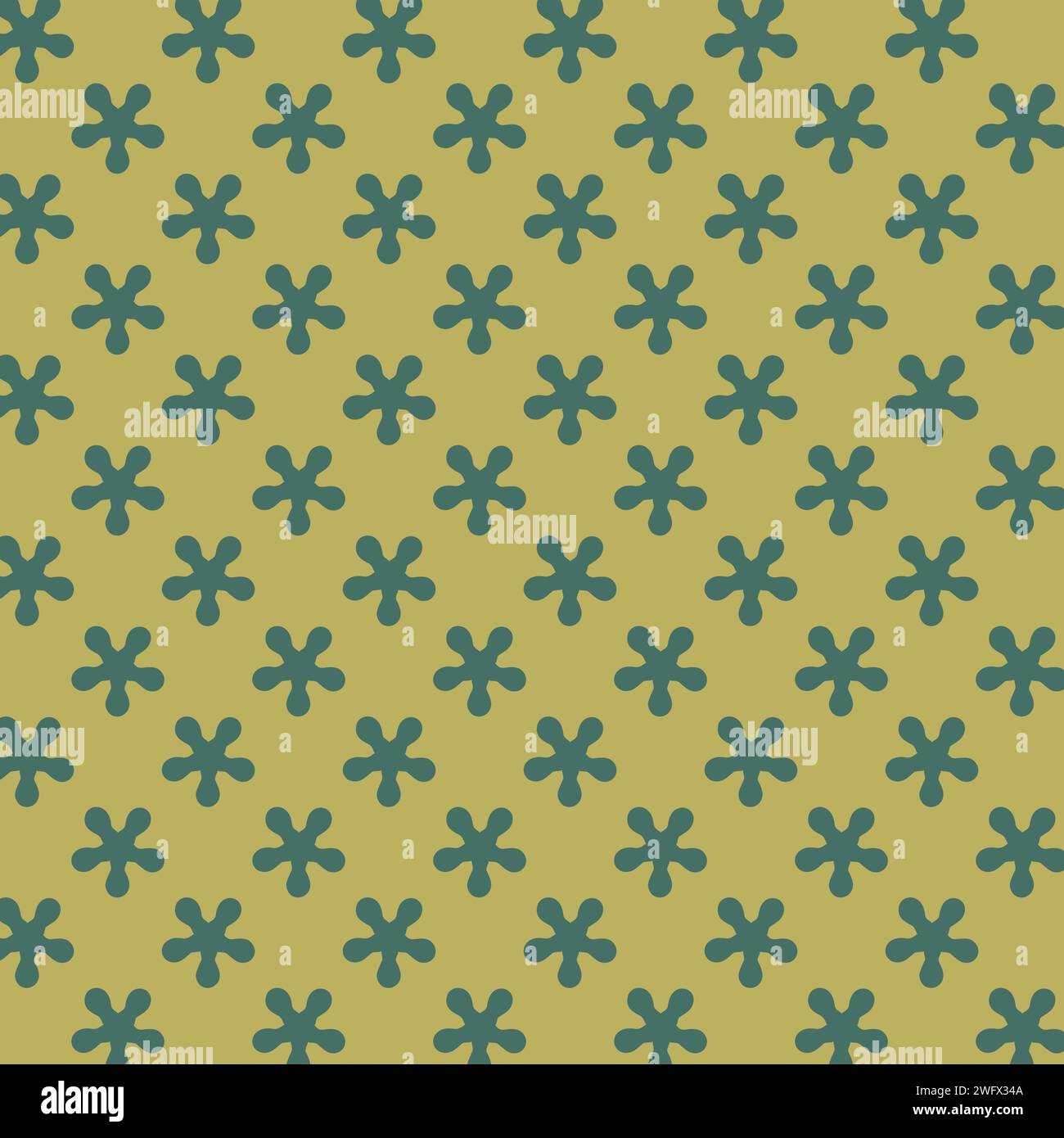 Cute trendy pattern in green colors. Repeated pattern illustration ...