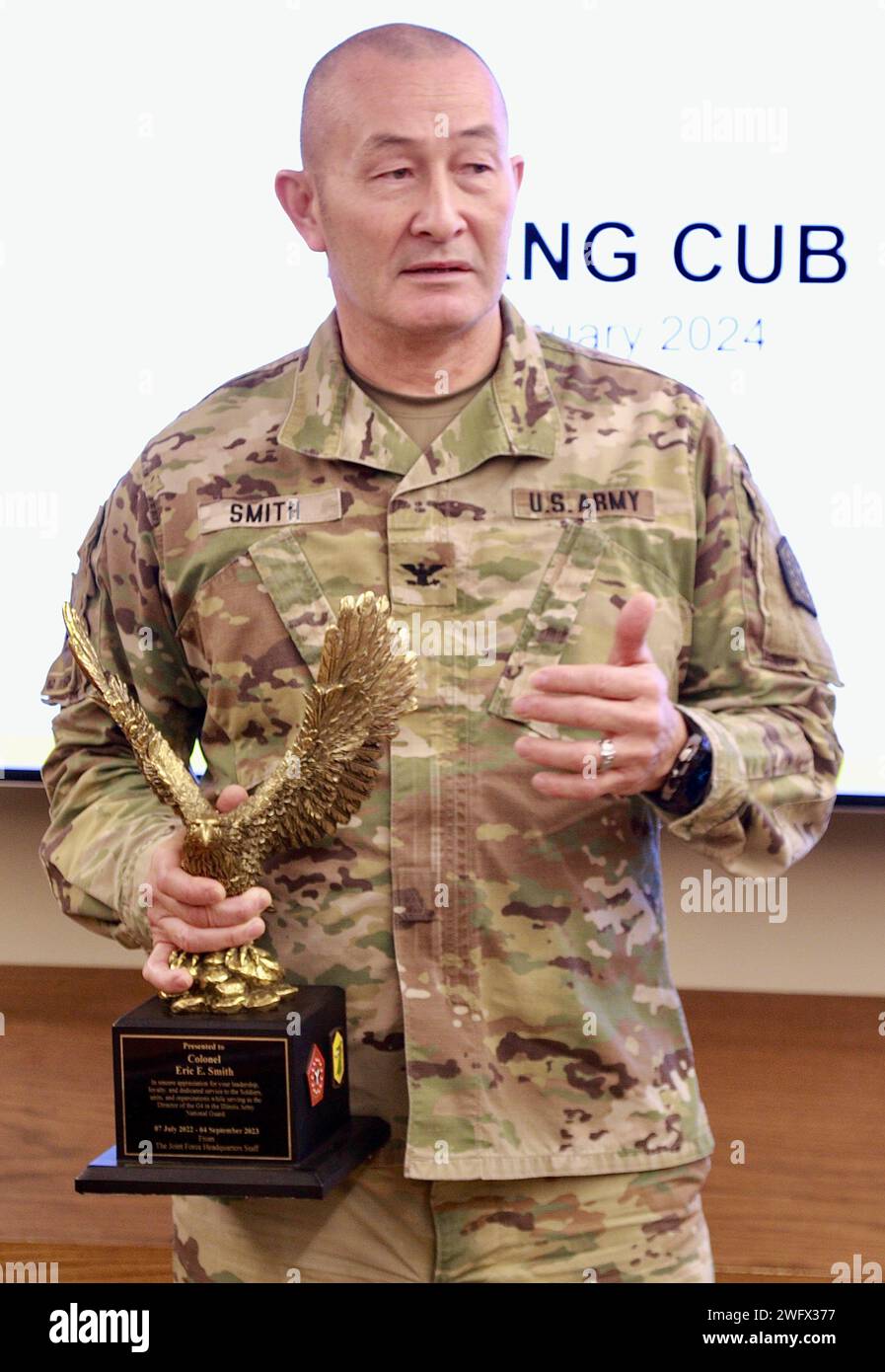 Illinois Army National Guard Col. Eric Smith, the Commander of the 34th ...