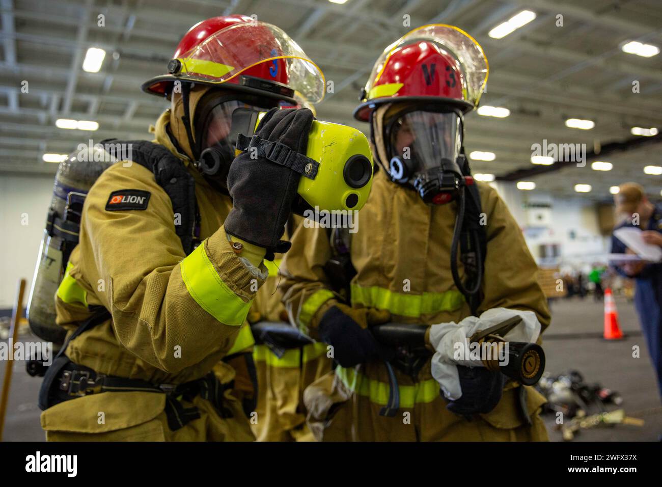 240120-N-DF558-1077 PACIFIC OCEAN (Jan. 20, 2024) Damage Controlman 3rd ...