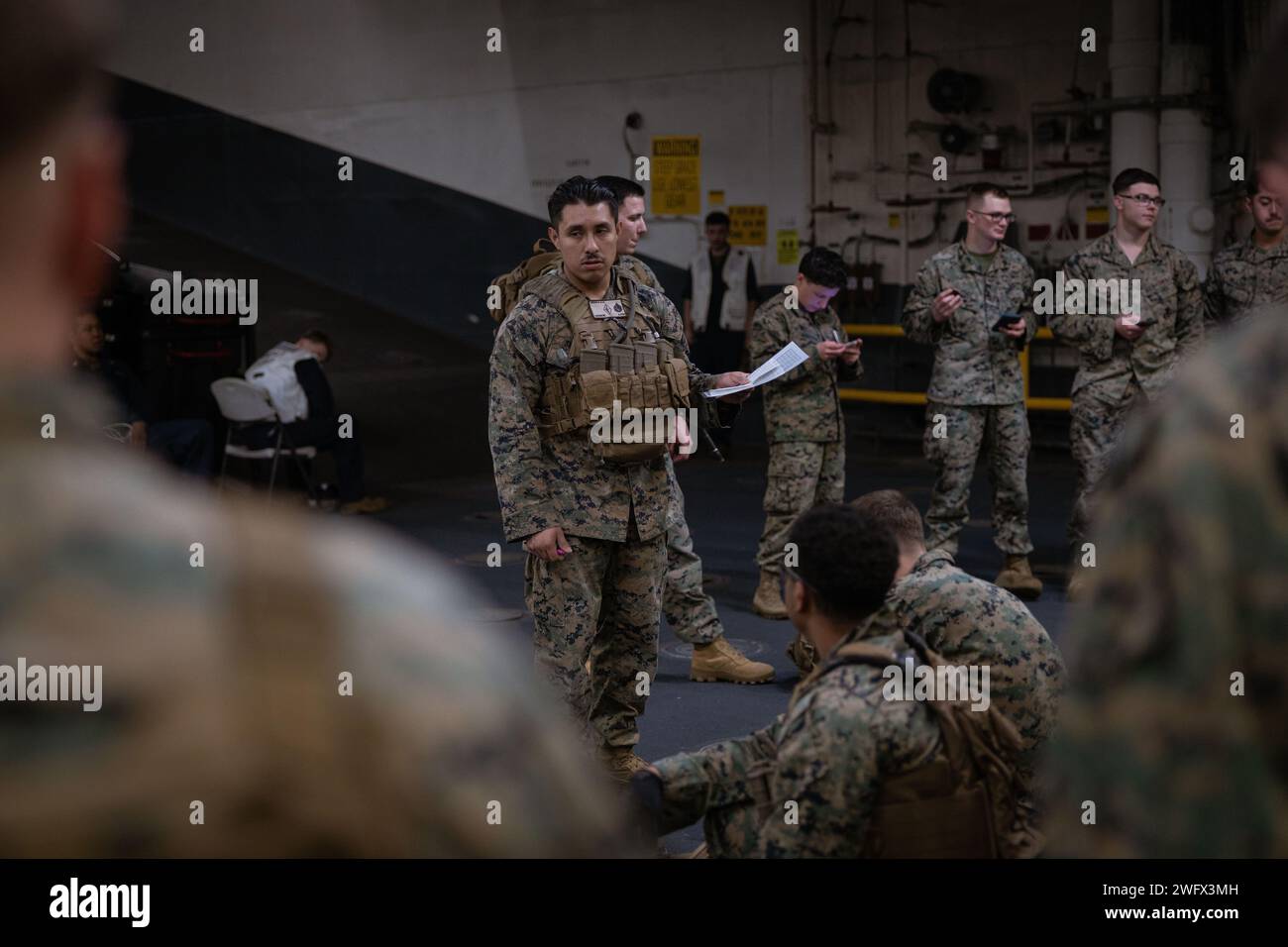 U.S. Marine Corps Staff Sgt. Angel Segovia, a platoon sergeant with ...