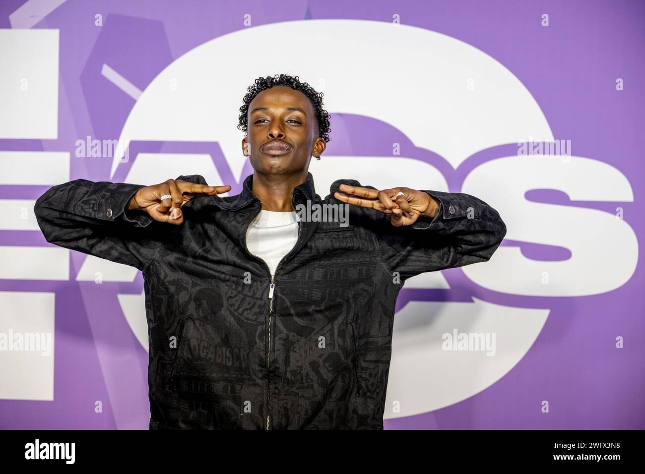 AMSTERDAM - 01/02/2024, Apson Army on the red carpet of The Best Social ...