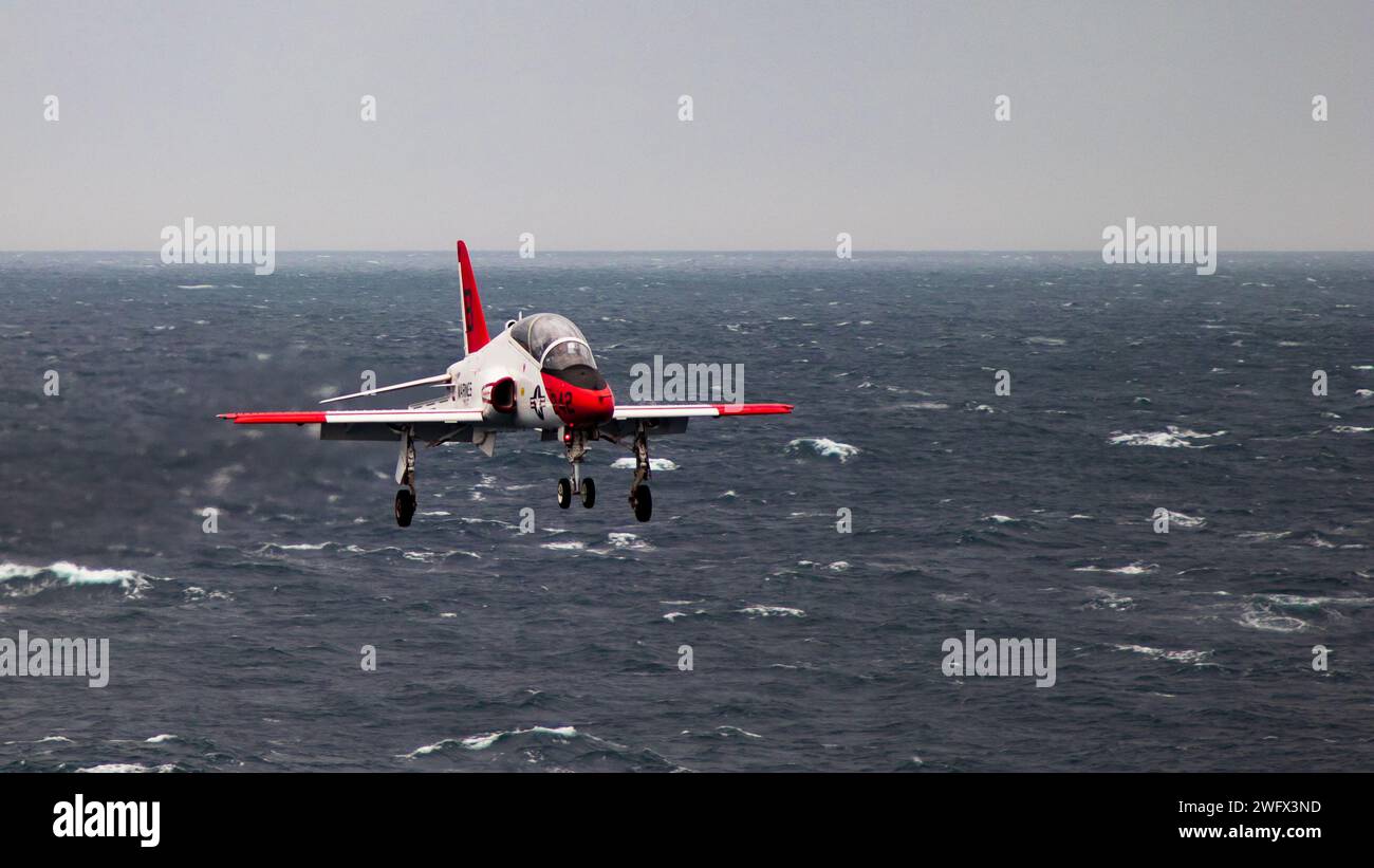A T-45C Goshawk, attached to Training Air Wing (TW) 2, prepares to land ...