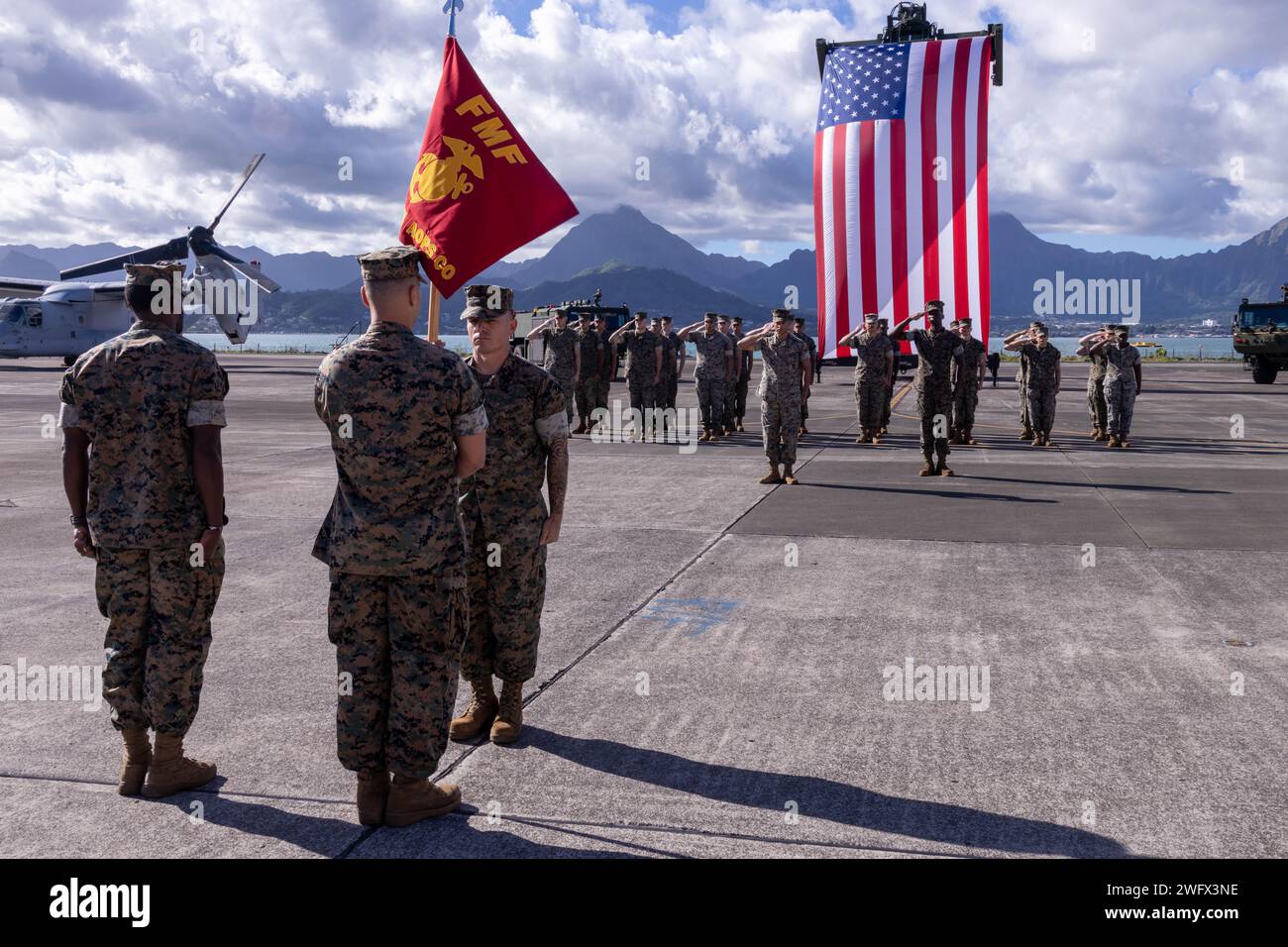 U.S. Marines with Marine Wing Support Squadron (MWSS) 174, Marine Aircraft Group 24, 1st Marine ...