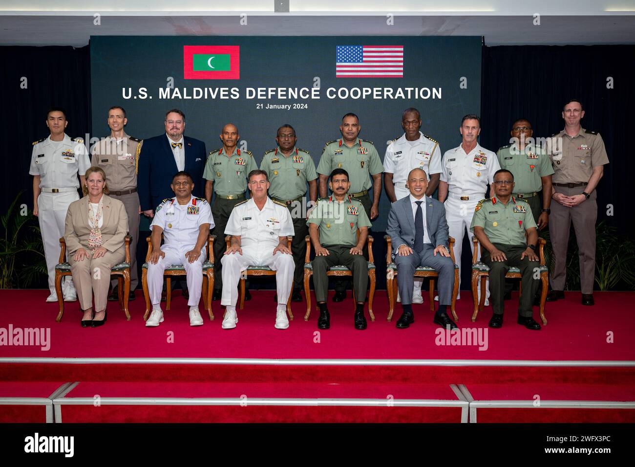Maldives Chief of Defence Lt. Gen. Abdul Raheem, U.S. Ambassador to the ...