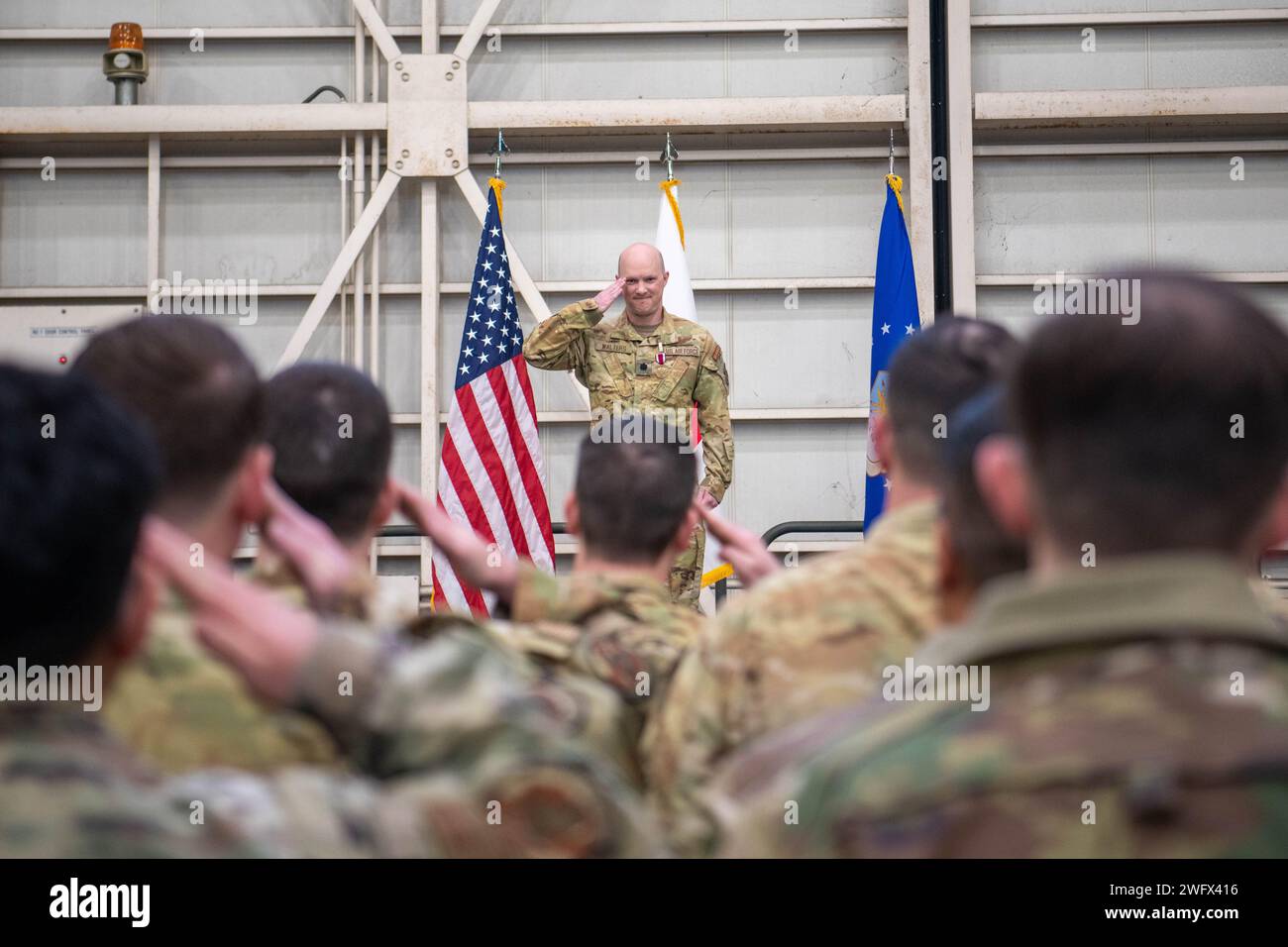 U.S. Air Force Lt. Col. Joseph Walters, outgoing 459th Airlift Squadron ...