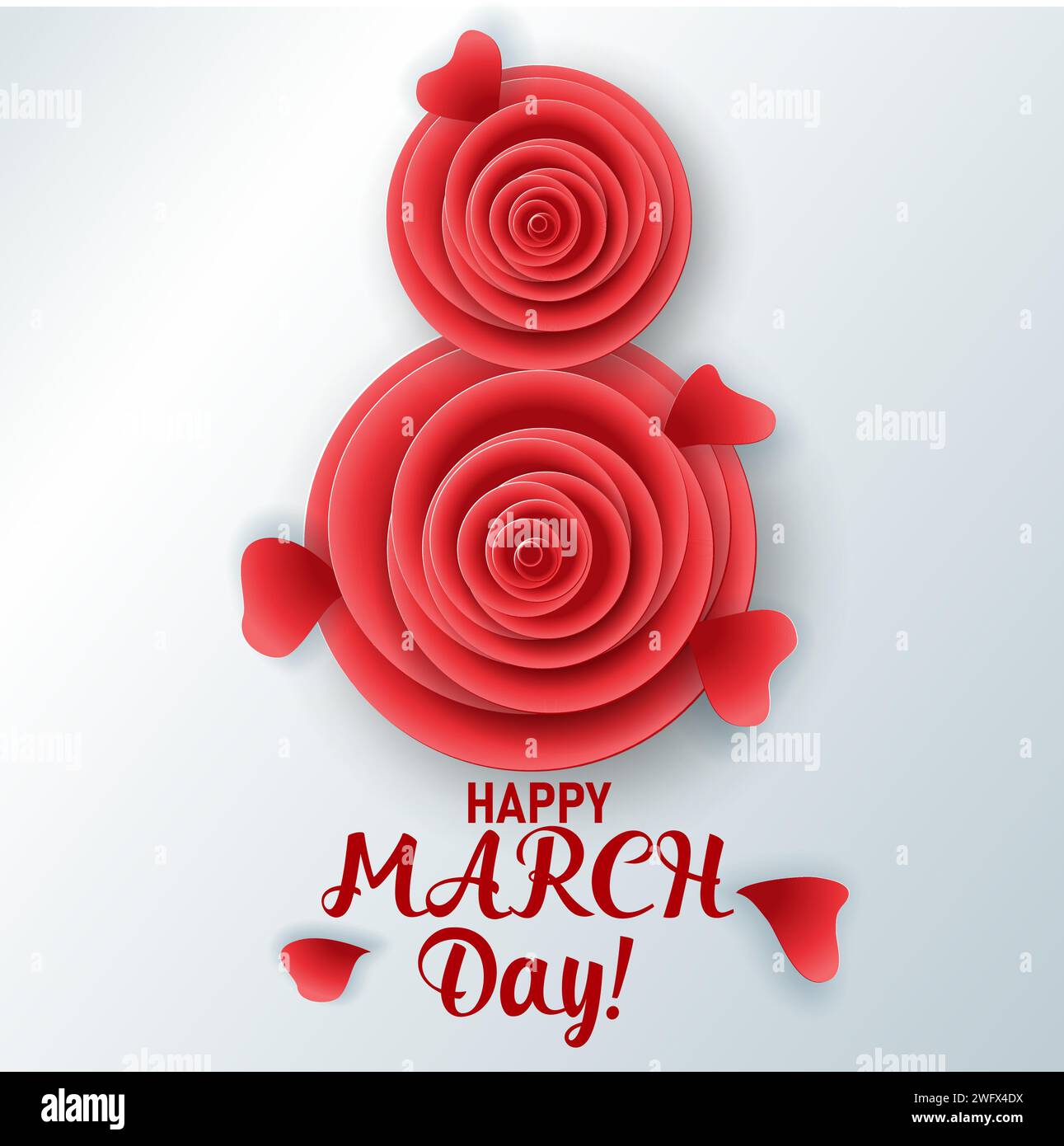 International Women's Day. Banner for March 8 decorating by paper ...