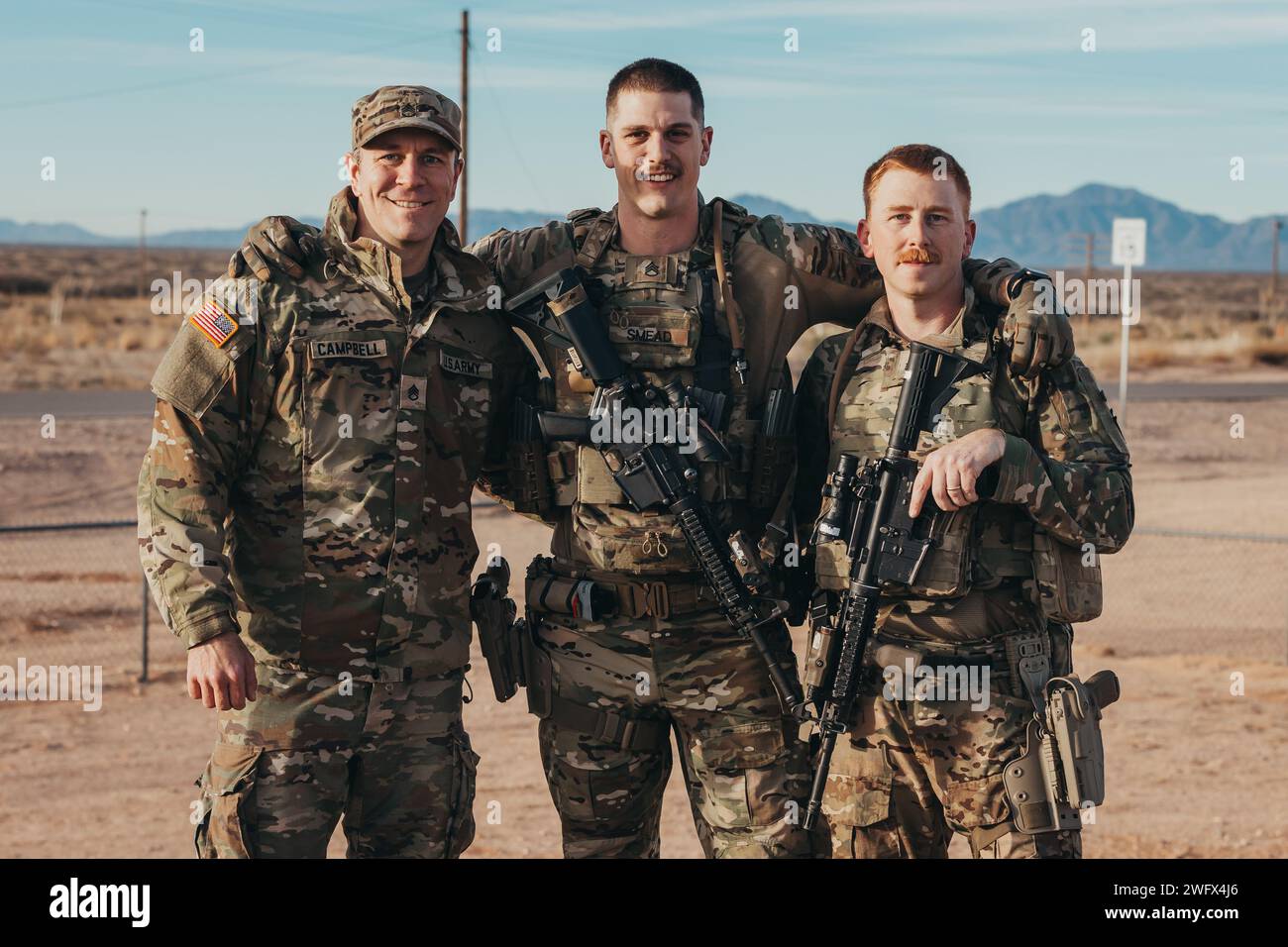 U.S. Soldiers with Charlie Company, 1st Battalion, 112th Infantry ...