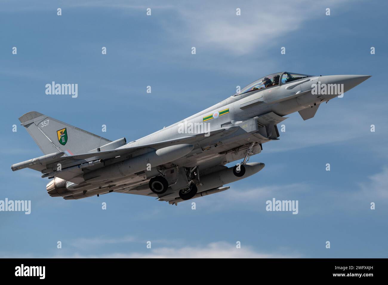 A Royal Air Force FGR-4 Typhoon takes off at Nellis Air Force Base ...