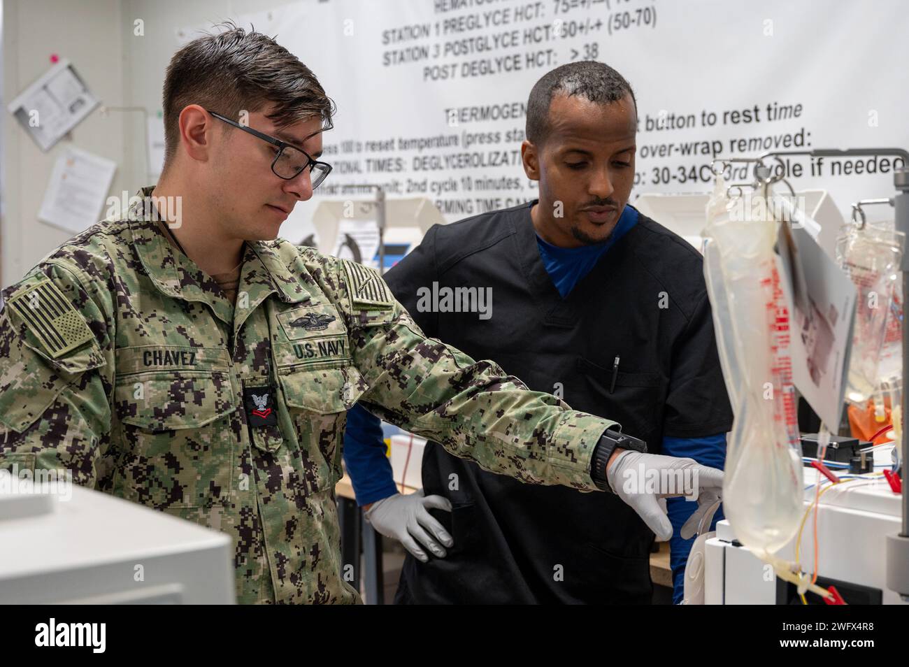 U.S. Navy Hospital Corpsman Second Class Abenicio Chavez, a member of ...