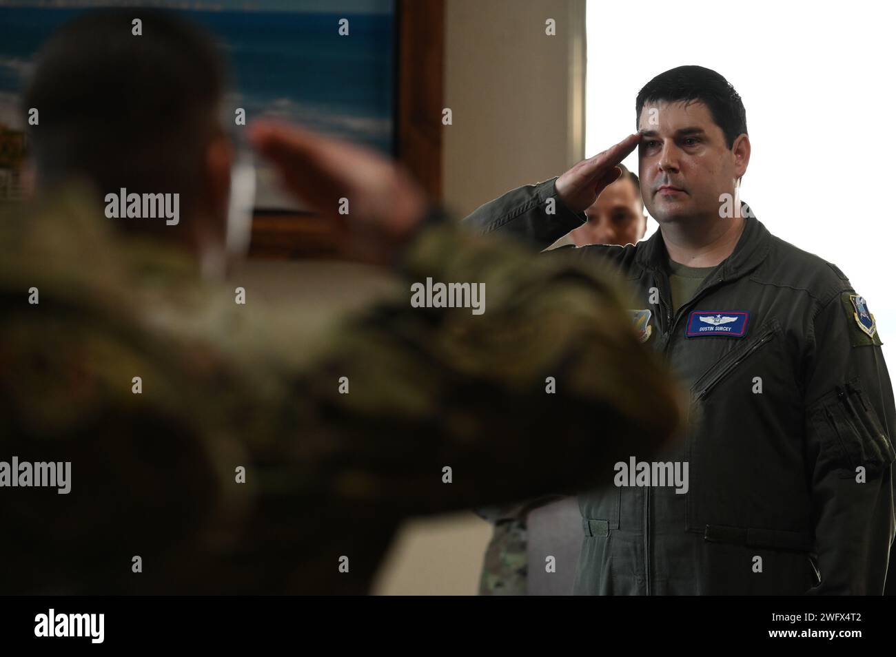 U.S. Air Force Lt. Col. Dustin Surcey, 39th Electronic Warfare Squadron ...