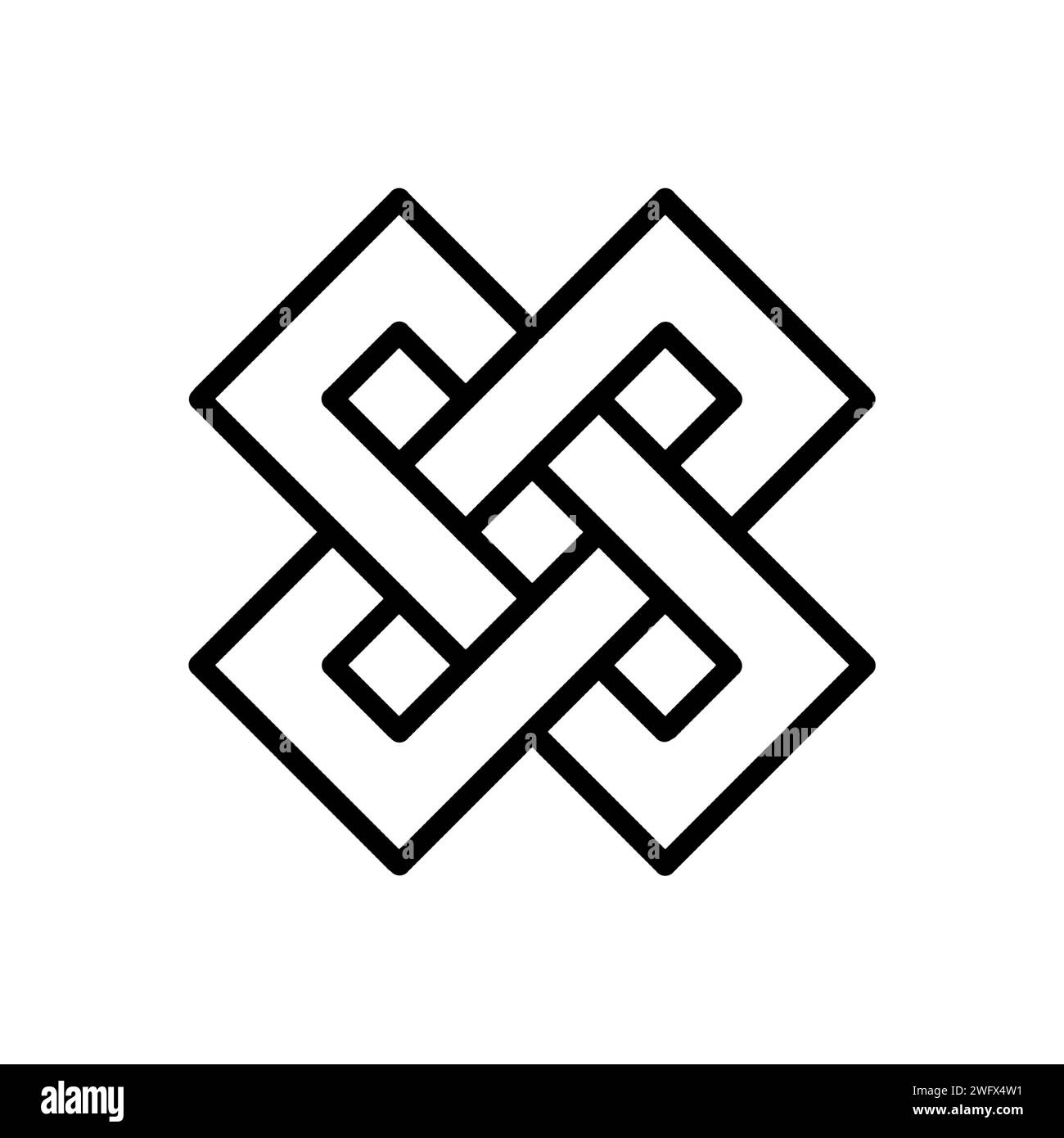 Impossible figure illustration isolated on white background Stock Photo ...