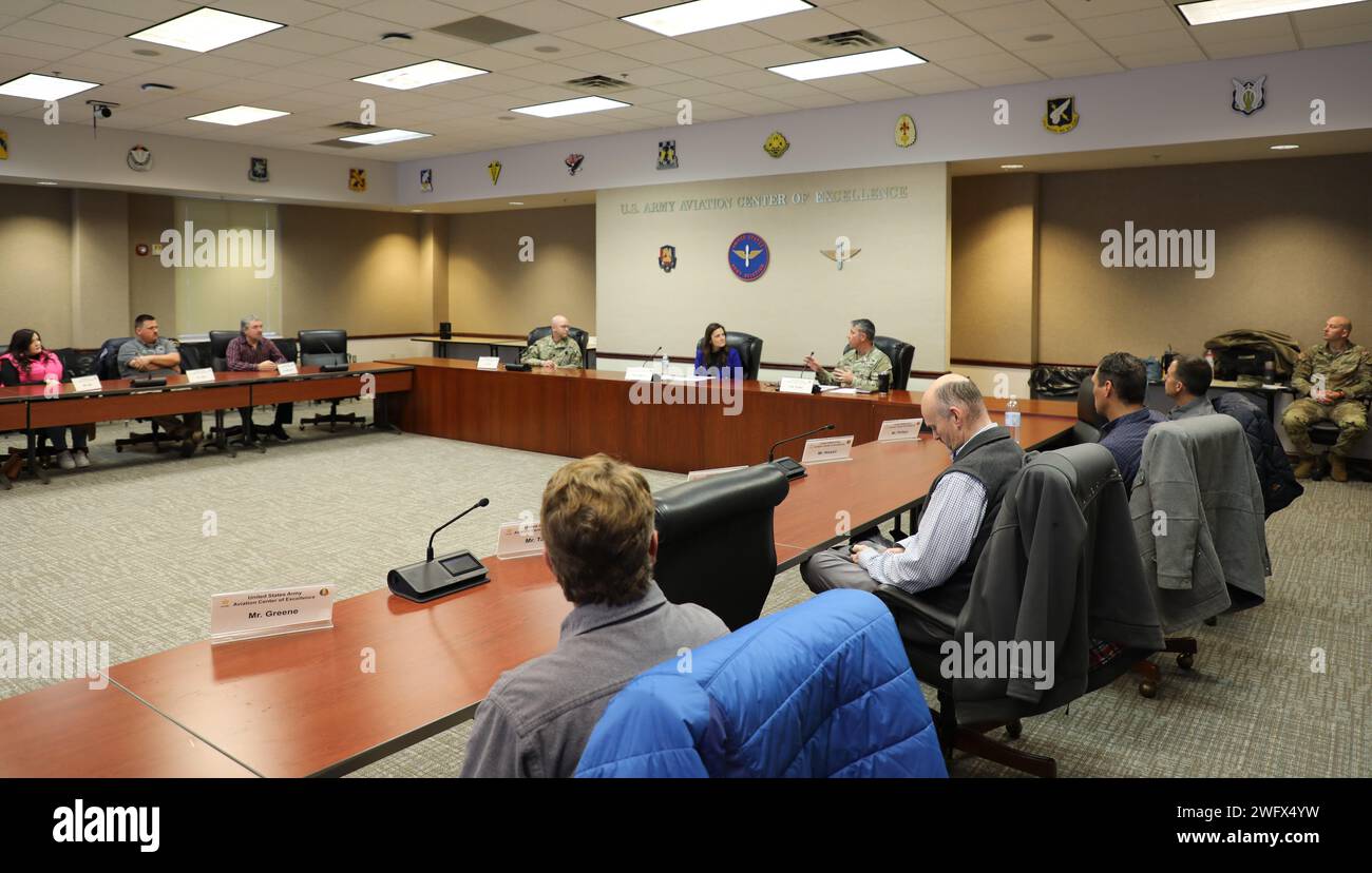 Civic leaders from the city of Rehobeth receive an overview briefing ...