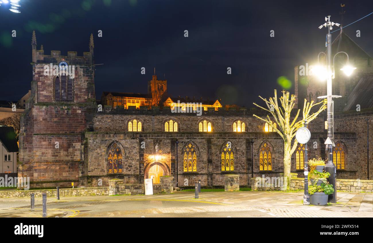 St Deiniol's Cathedral Bangor, also known as Bangor Cathedral, Gwynedd ...