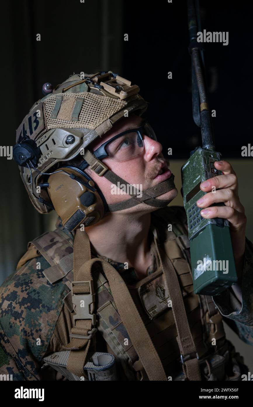 U.S. Marine Corps Sgt. Alec Hunter, an infantry Marine with Battalion ...