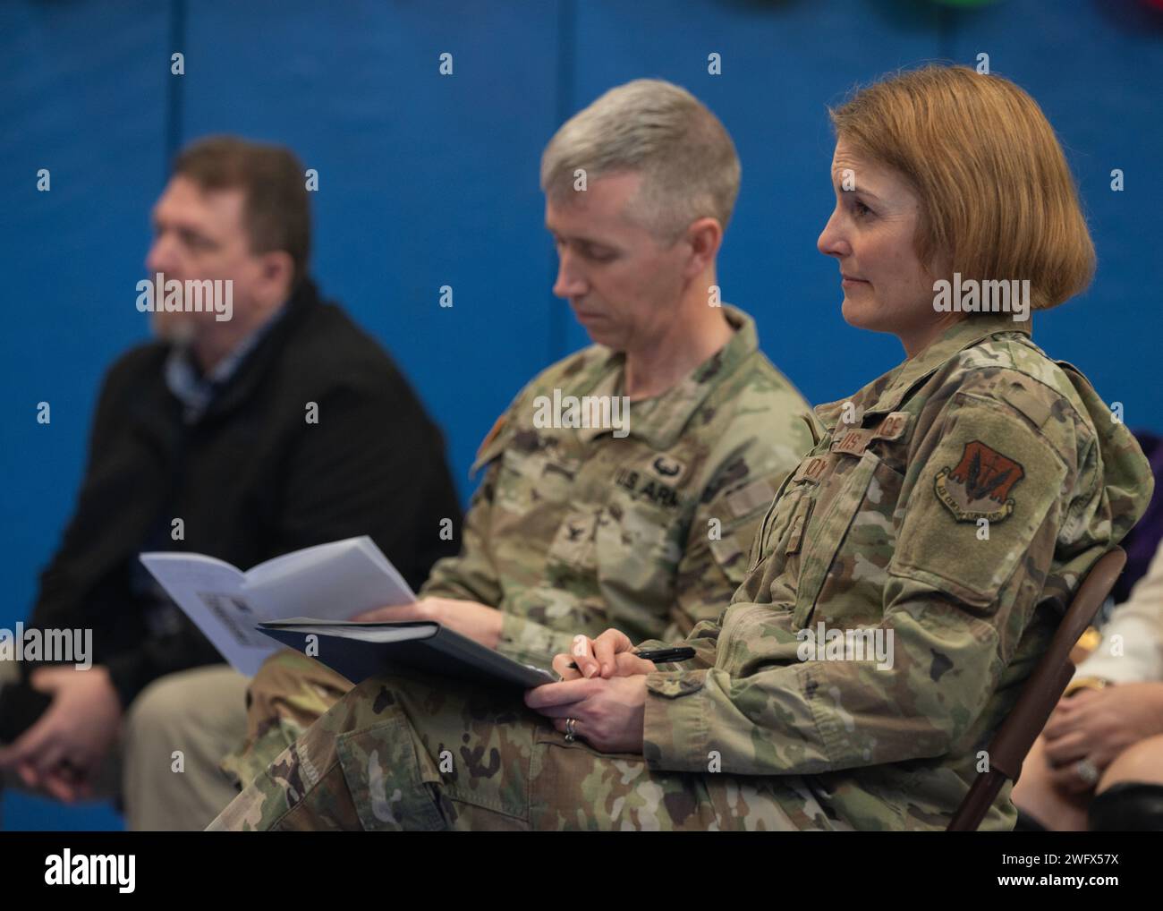 U.S. Air Force Col. Celina E. Noyes, right, 70th Intelligence ...