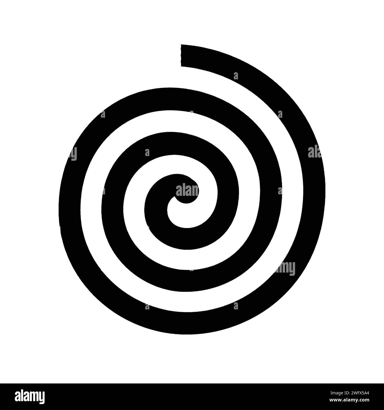 Curl icon isolated on white background. Black curl Stock Photo - Alamy