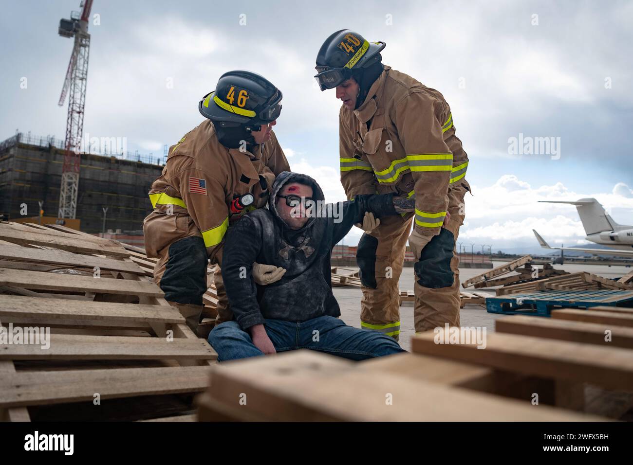 NAVAL SUPPORT ACTIVITY SOUDA BAY, Greece (Jan. 30, 2024) Firefighters ...