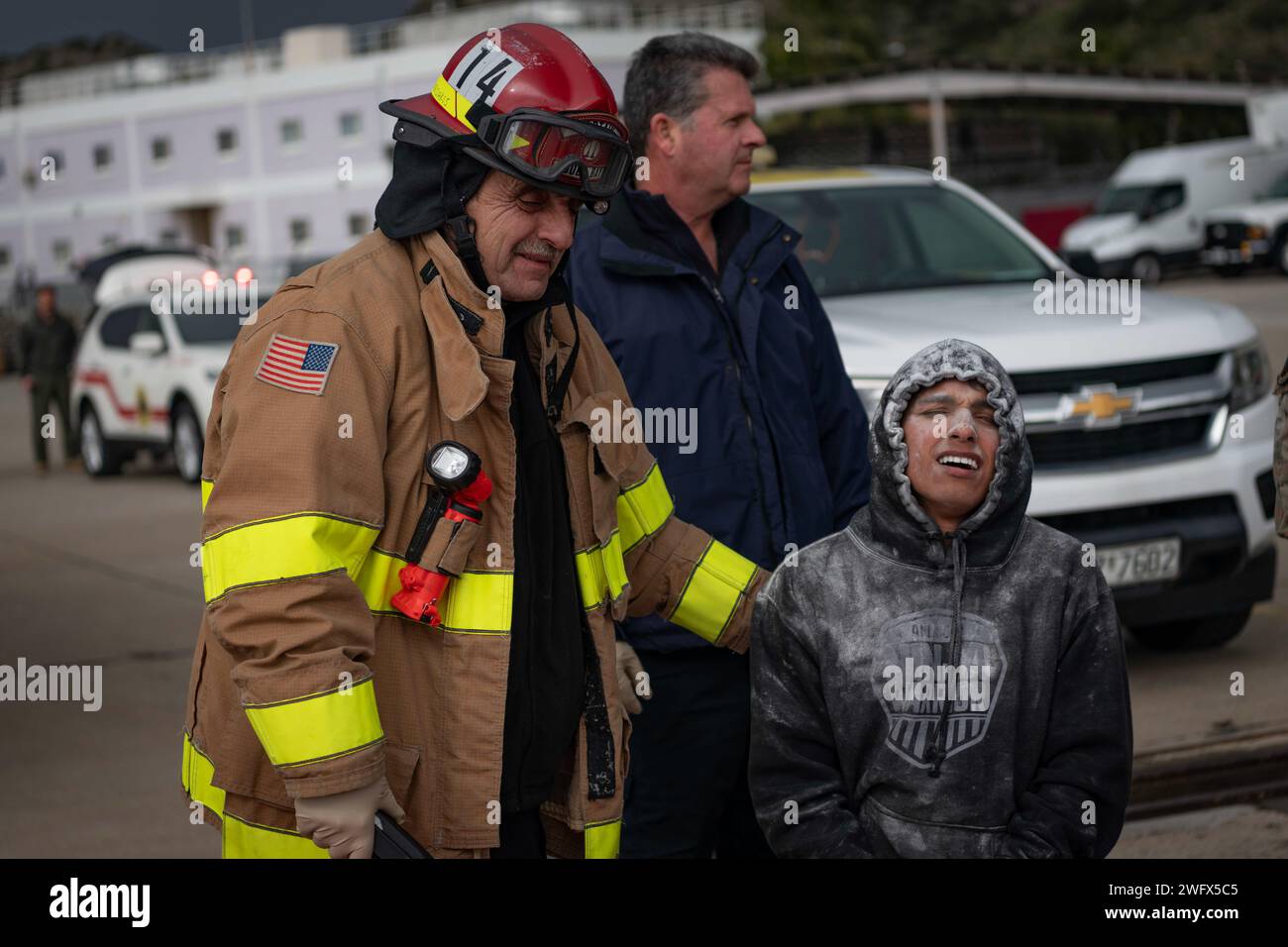 NAVAL SUPPORT ACTIVITY SOUDA BAY, Greece (Jan. 30, 2024) Firefighters ...