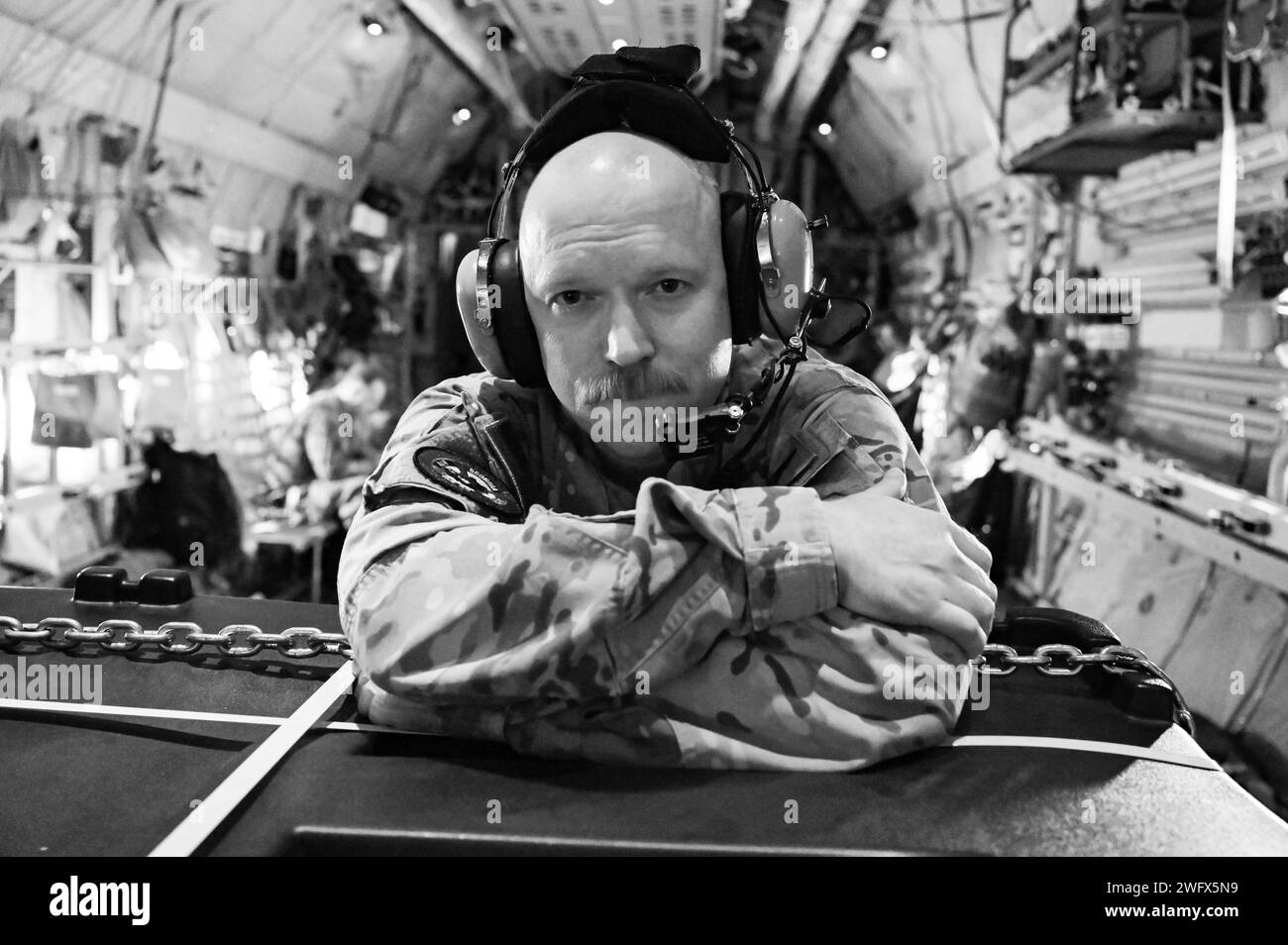 U.S. Air Force Master Sgt. Christopher Zeigler, a loadmaster assigned ...