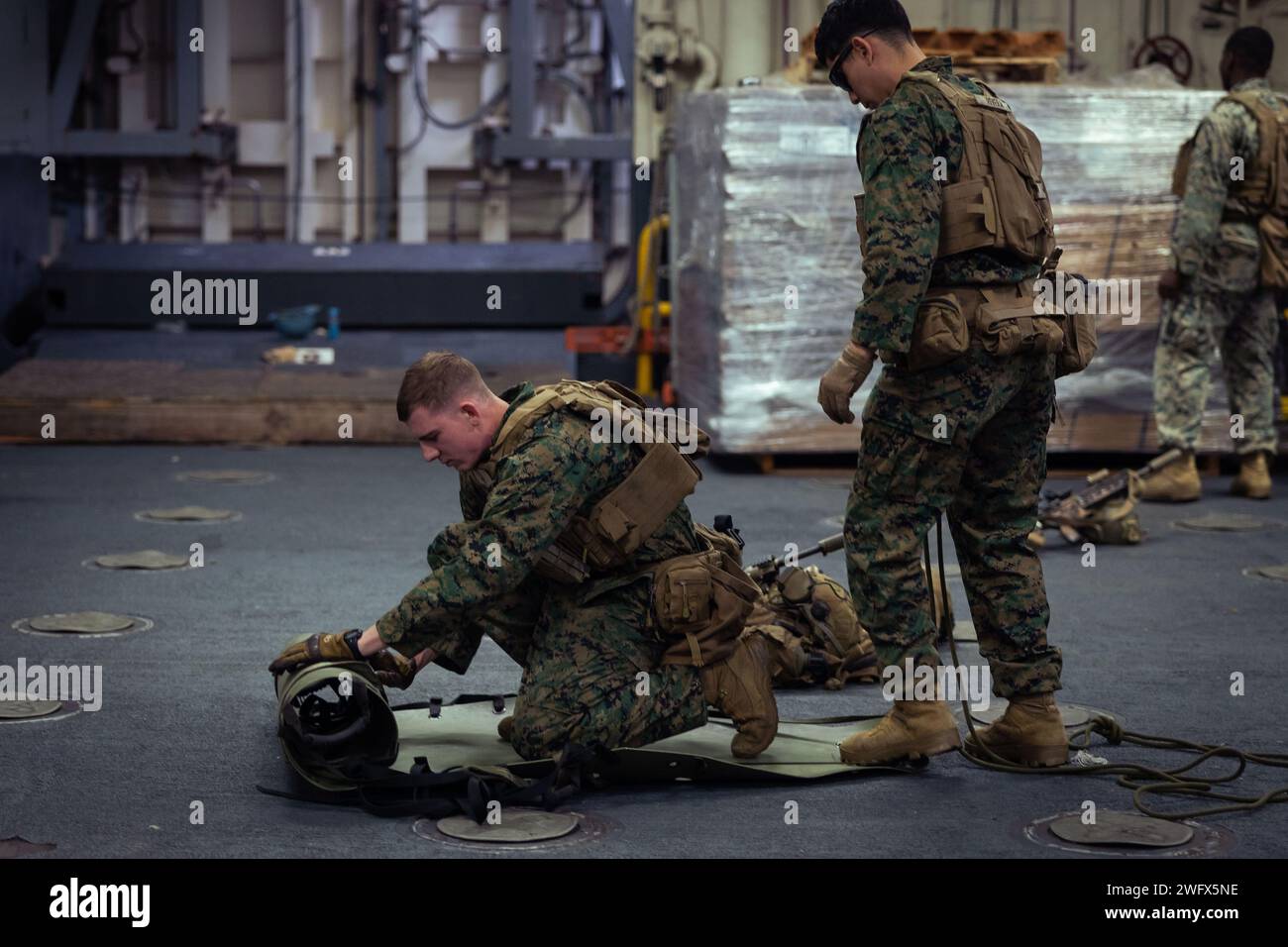 U.S. Marine Corps Cpl. Jared Yount, an infantry Marine with Battalion Landing Team 1/1, 31st ...