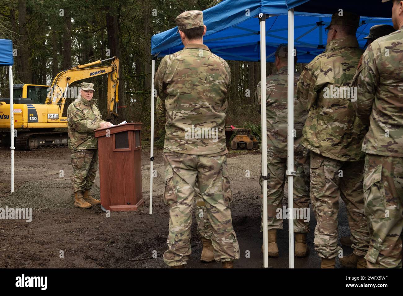 Maj. Gen. Bret Daugherty, Adjutant General, Washington State, speaks at ...