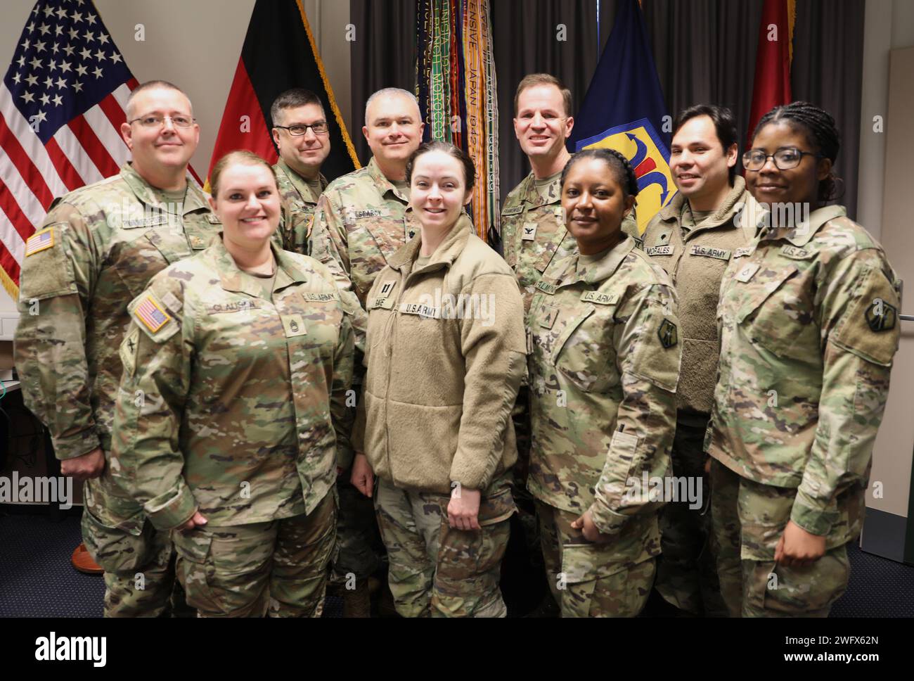 9253 The 7th Mission Support Command’s Office of the Staff Judge Advocate pose with their ...