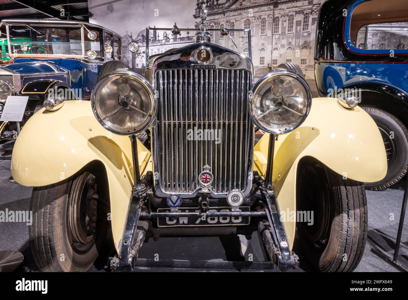 Sparkford.Somerset.United Kingdom.January 7th 2024.A 1929 Lanchester ...