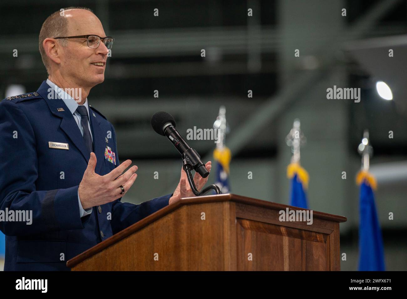 Gen. Duke Richardson, Air Force Materiel Command commander, makes ...