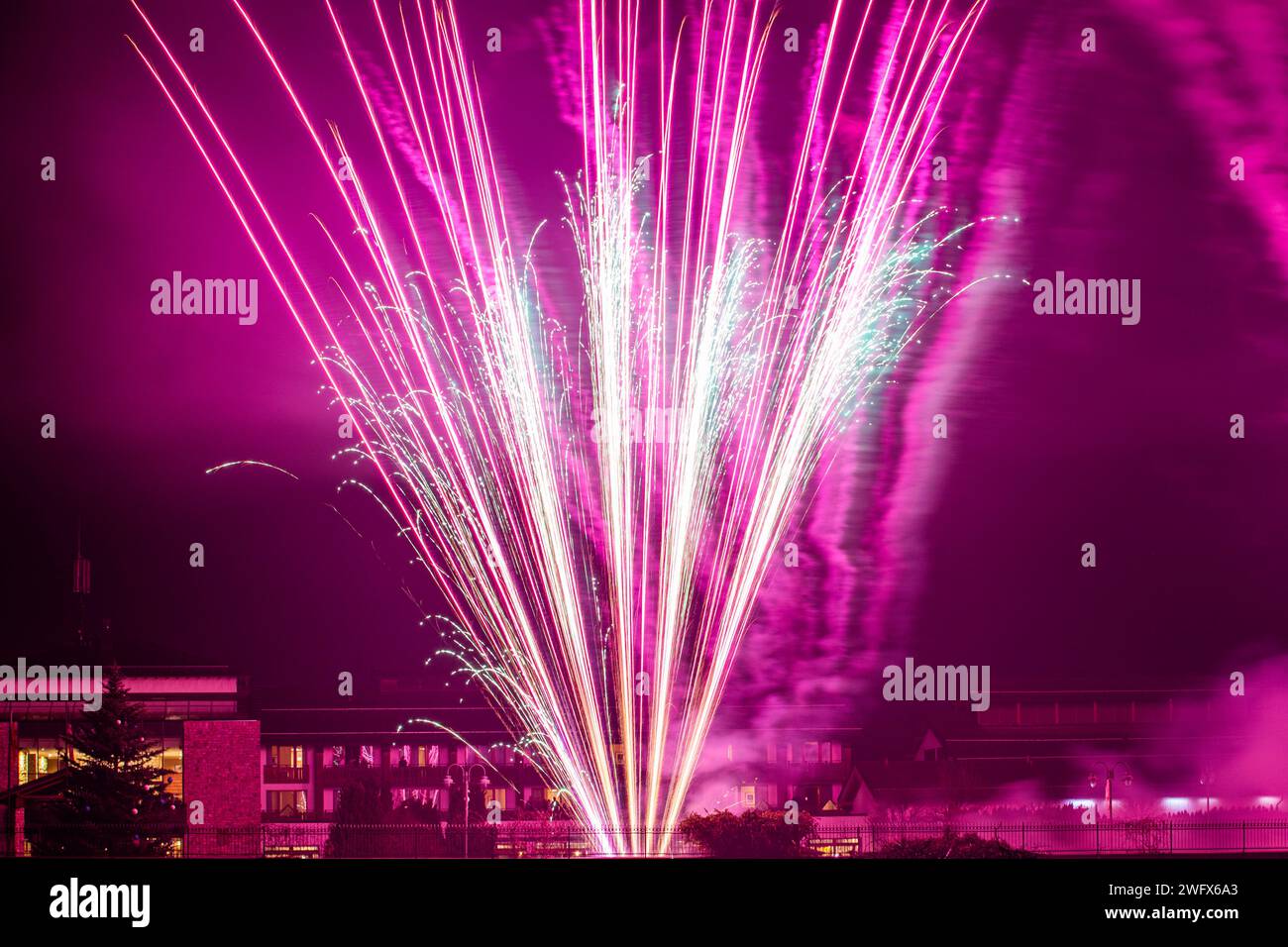 Edelweiss Lodge and Resort performs a firework show for their guests at ...