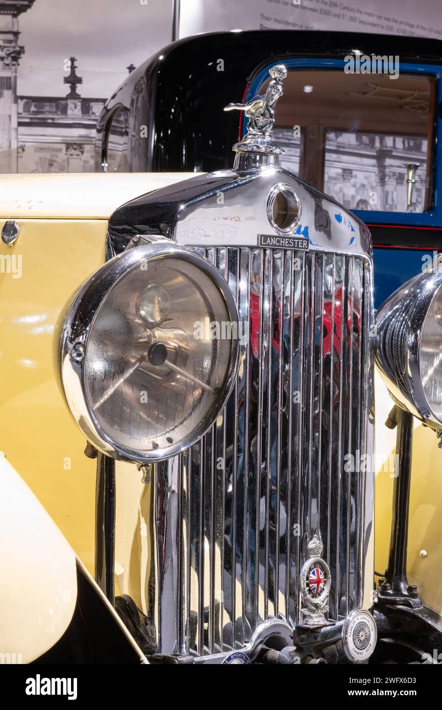 Sparkford.Somerset.United Kingdom.January 7th 2024.A 1929 Lanchester ...