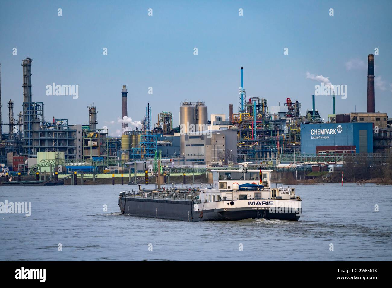 Backdrop of Chempark Leverkusen, Bayer Leverkusen, chemical park ...