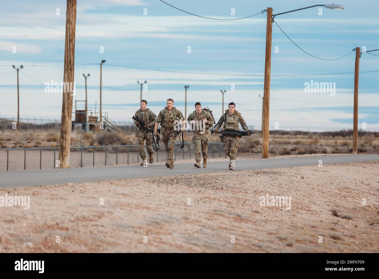 U.S. Soldiers with Charlie Company, 1st Battalion, 112th Infantry ...