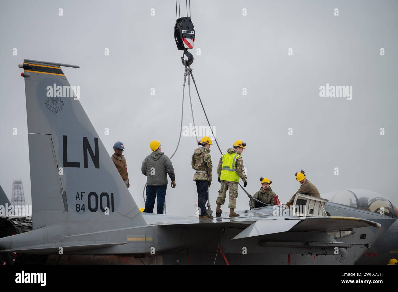 U.S. Airmen assigned to the 48th Equipment Maintenance Squadron repair ...