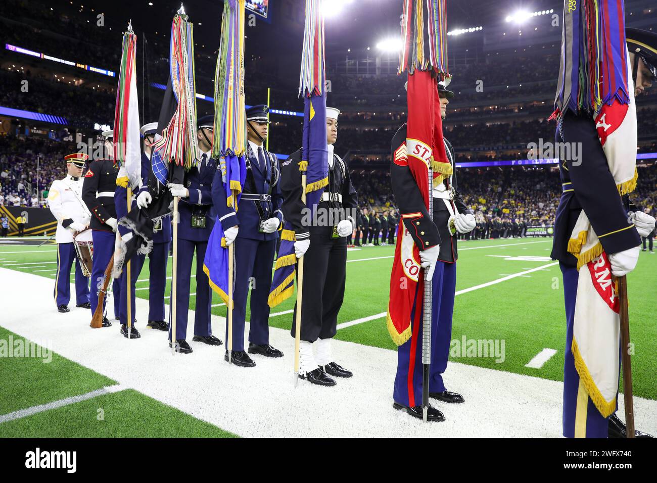 The Joint Armed Forces Color Guard, along with Soldiers from the United ...