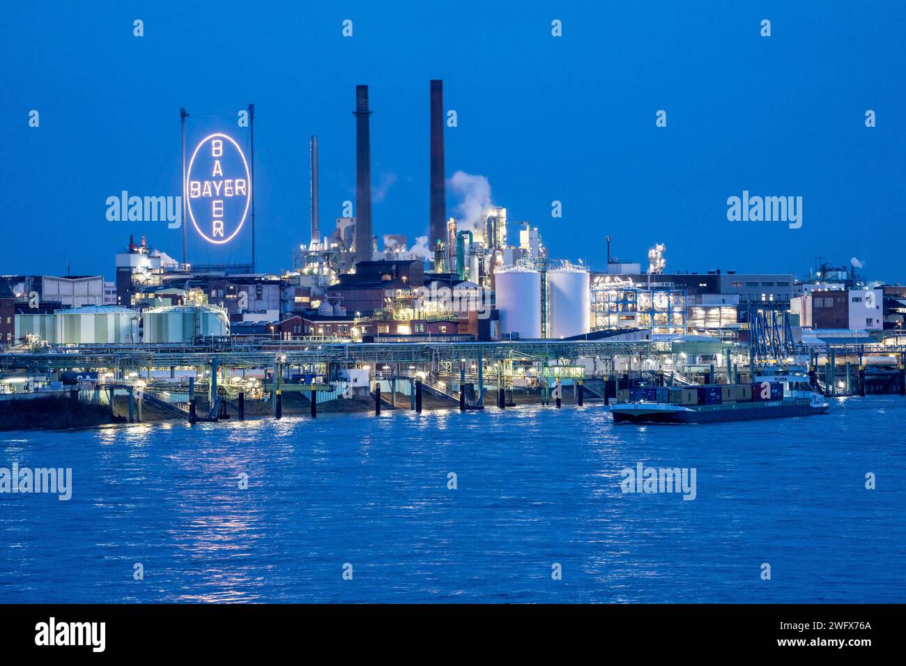 Scenery of Chempark Leverkusen, Bayer Leverkusen, chemical park ...