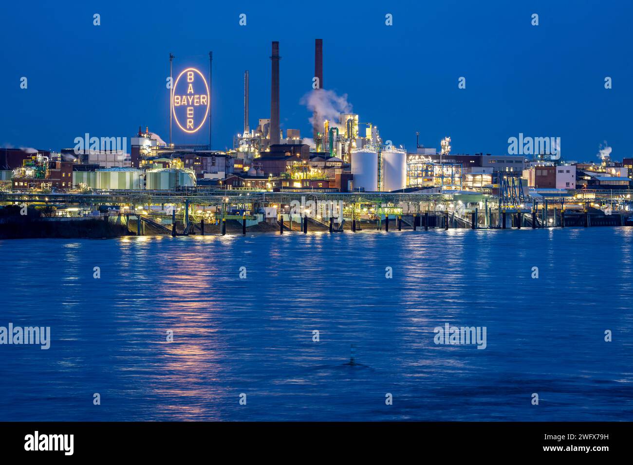 Backdrop of Chempark Leverkusen, Bayer Leverkusen, chemical park ...