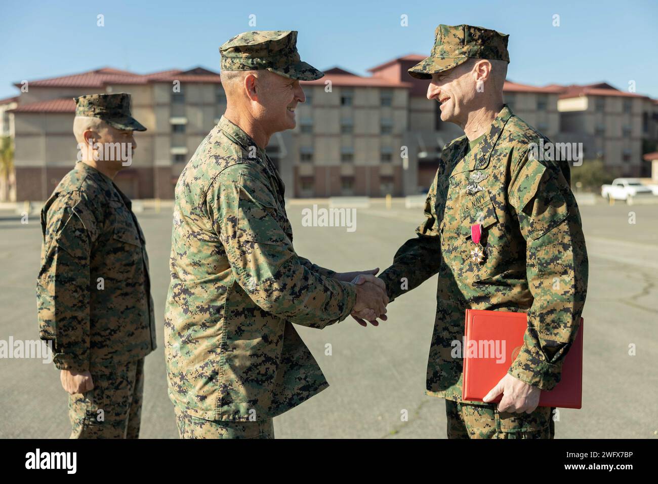 U.S. Marine Corps Maj. Gen. Bradford J. Gering, center, I Marine ...