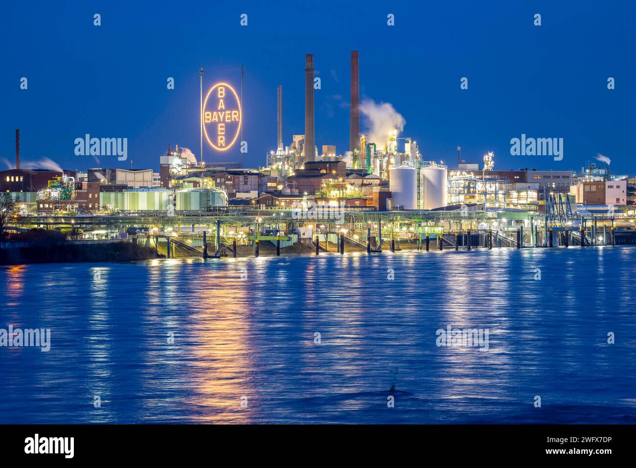 Backdrop of Chempark Leverkusen, Bayer Leverkusen, chemical park ...