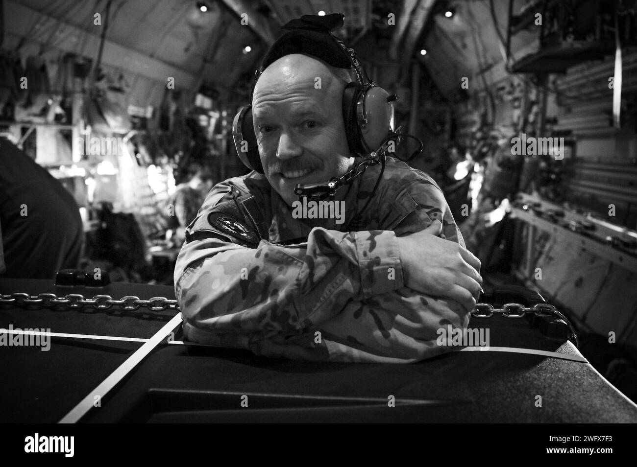 U.S. Air Force Master Sgt. Christopher Zeigler, a loadmaster assigned ...