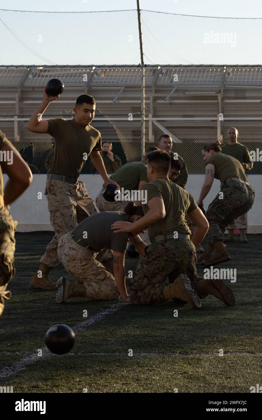 U.S. Marines and Sailors with Headquarters and Headquarters Squadron ...